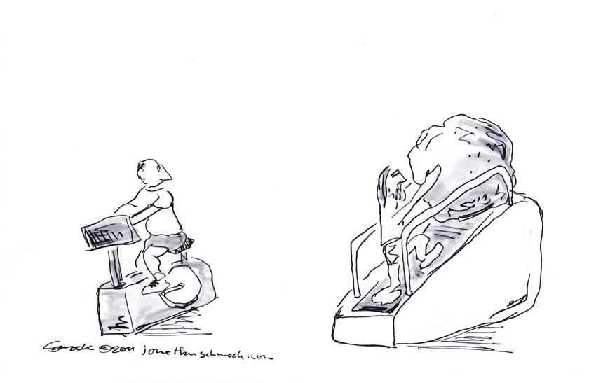 Sisyphus at the Gym - Jonathan Schmock